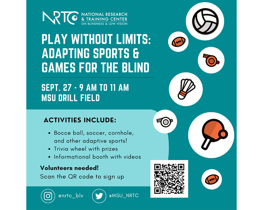 NRTC to host awareness event Play Without Limits: Adapting Sports and Games for the Blind on ...